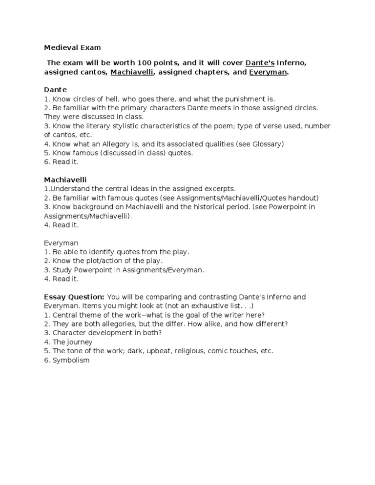 Medieval Exam Study Guide | PDF