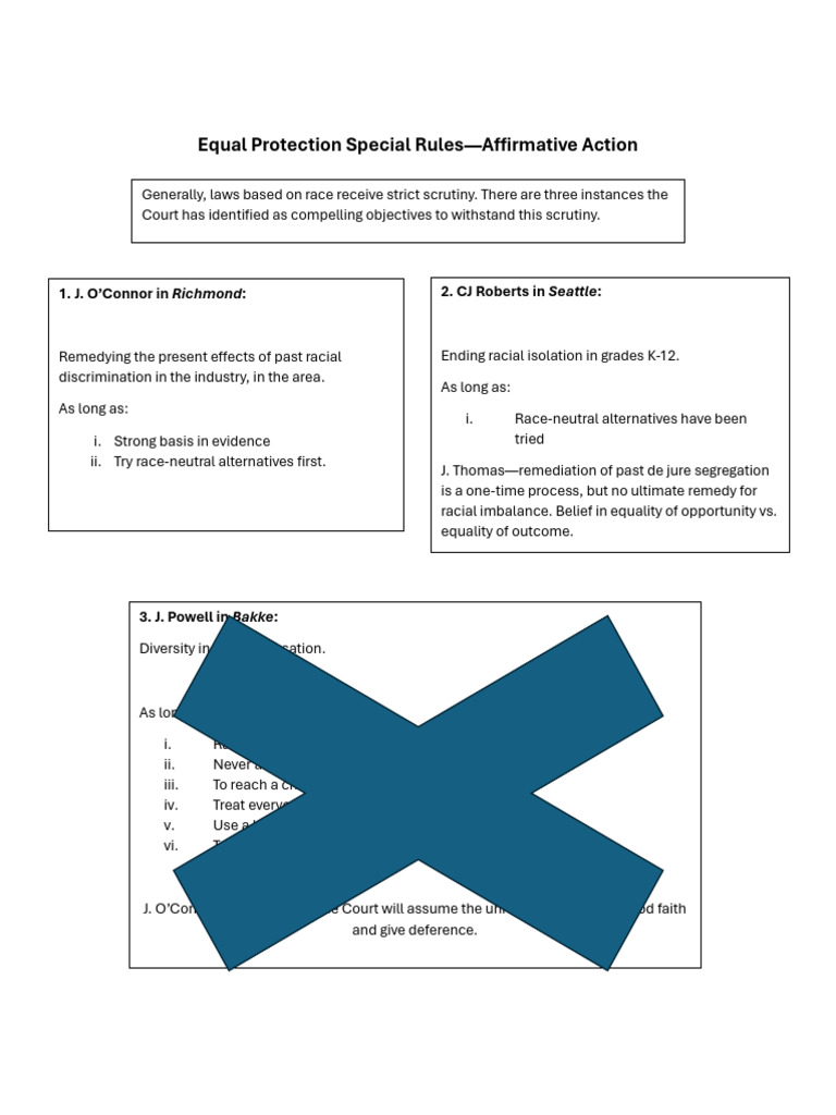 Equal Protection - Basics and Affirmative Action | PDF | Equal Protection Clause | Strict Scrutiny