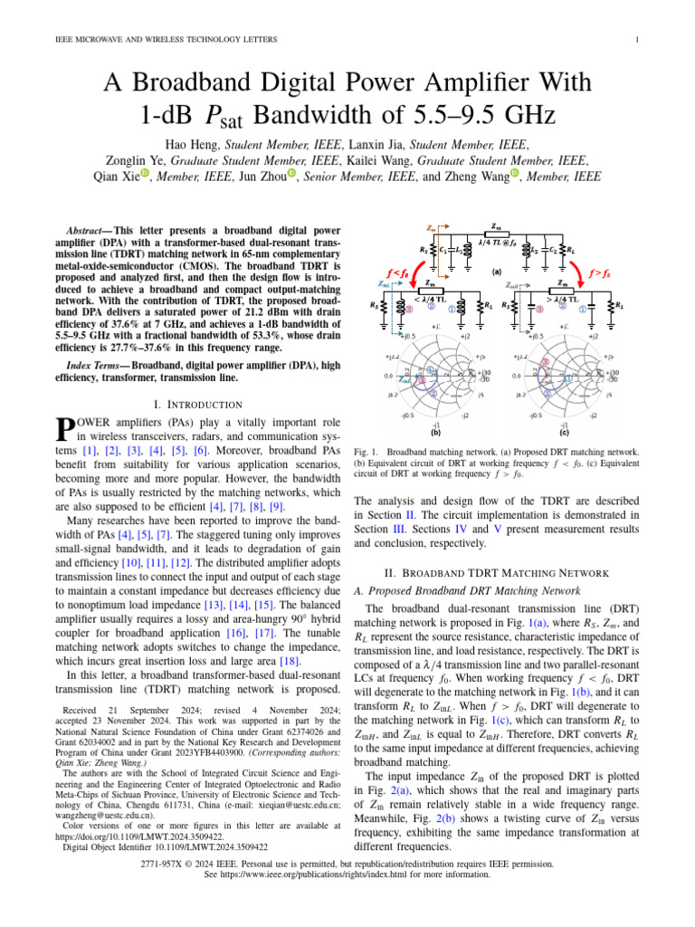 Broadband Digital Power Amplifier Design | PDF | Transmission Line ...