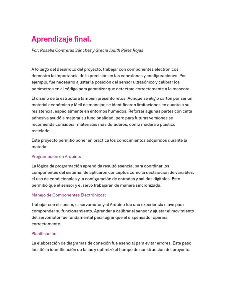 Aprendizaje Final | PDF