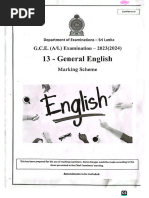 GCE OL English Paper With Answers - 2019 | PDF