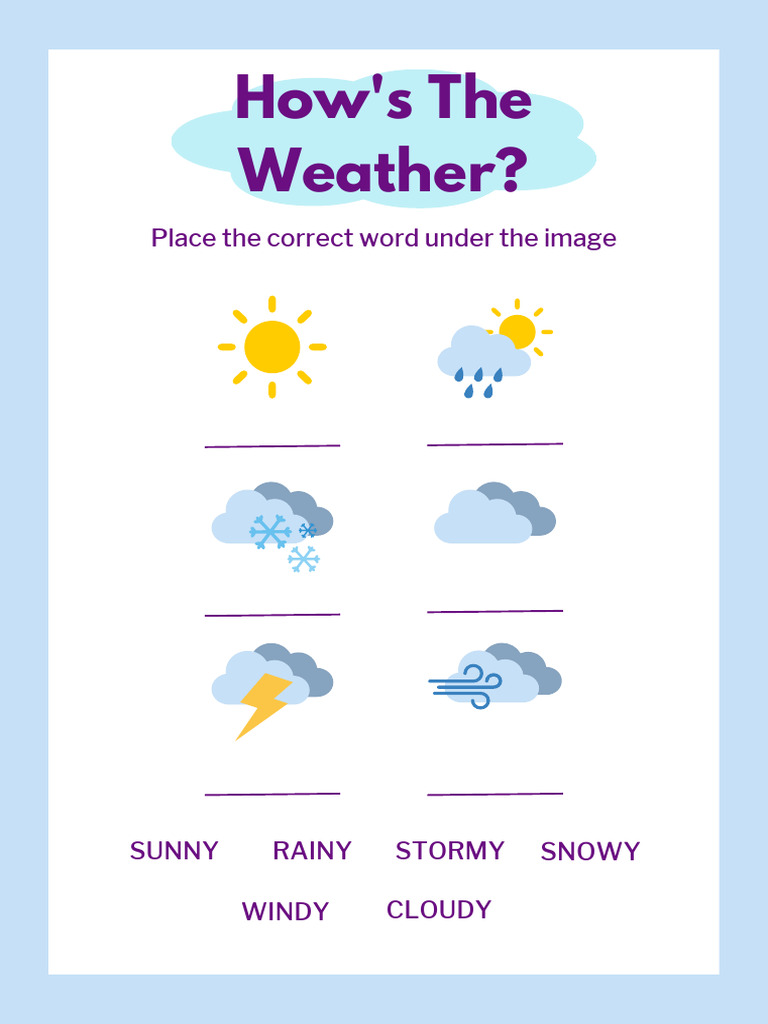 Weather Vocabulary Quiz | PDF