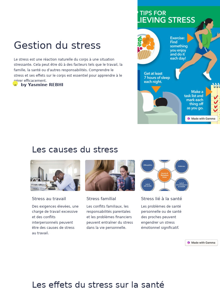 Techniques efficaces de gestion du stress | PDF | Stress (Biologie ...