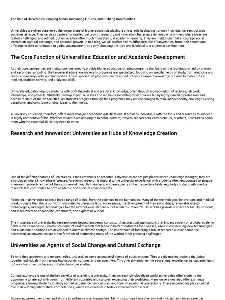 Universities | PDF | University