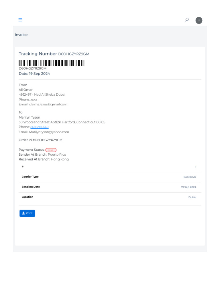 Xdamovers Lexus SUV - Invoice | PDF