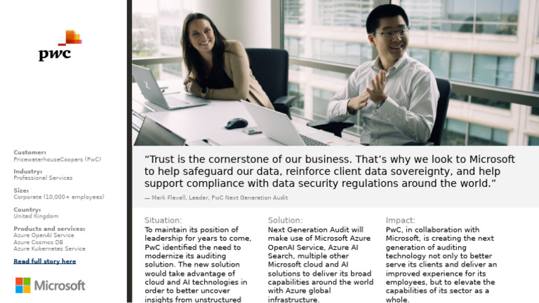 Pricewaterhousecoopers Story Summary | PDF