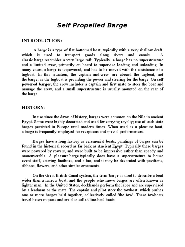 Barge | PDF | Barge | Ship Types