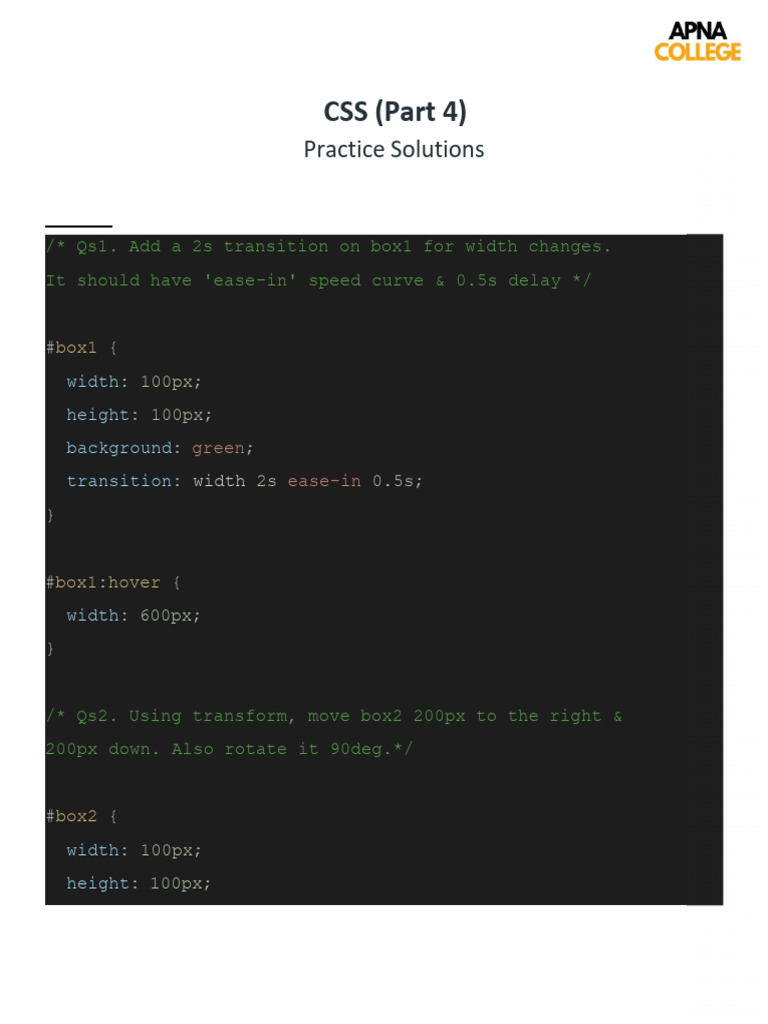 CSS Part 4 (Ans) | PDF