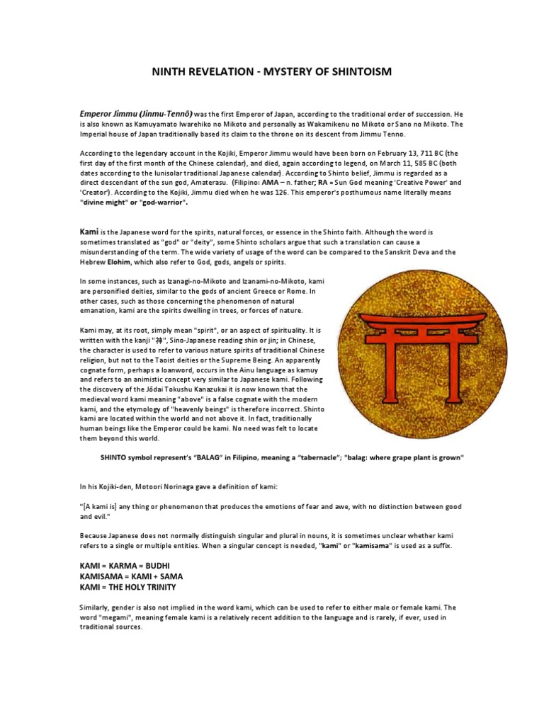 Ninth Revelation - Mystery of Shintoism | PDF | Shinto | God