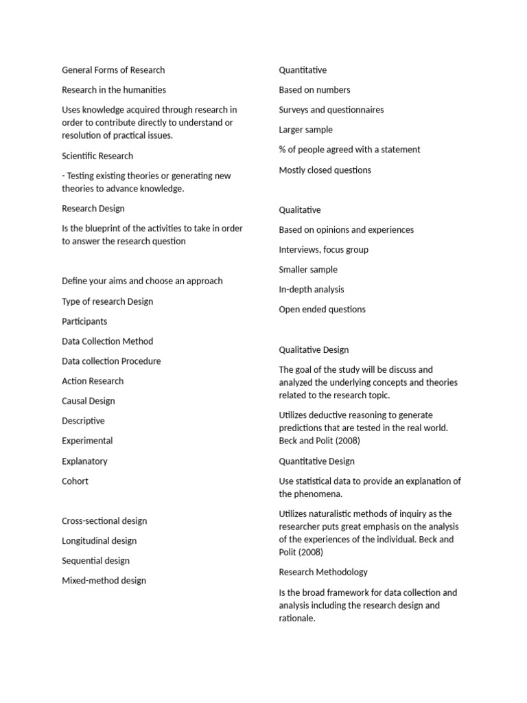 General Forms of Research | PDF | Methodology | Qualitative Research