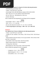 Customs Worksheet | PDF | Freight Transport | International Trade