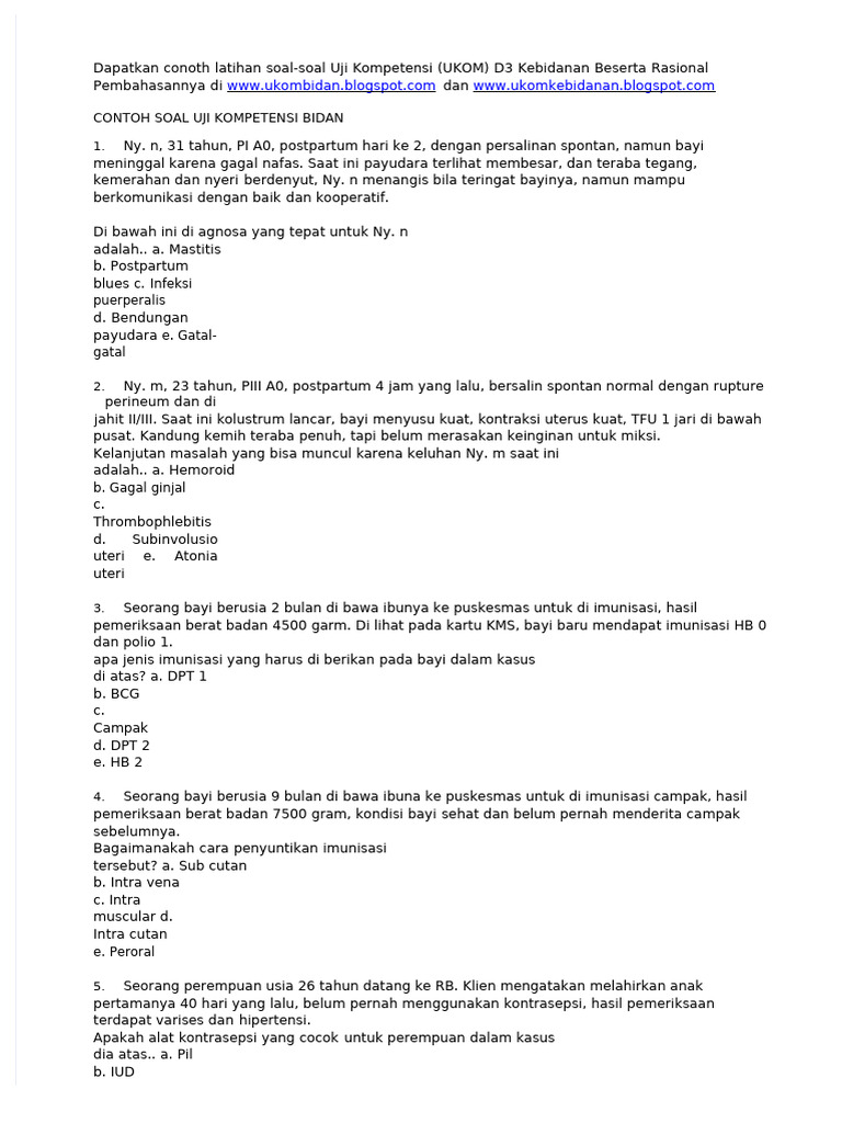 pdf-contoh-soal-uji-kompetensi-bidan-dan-kunci-jawaban-pdf_compress (1) | PDF