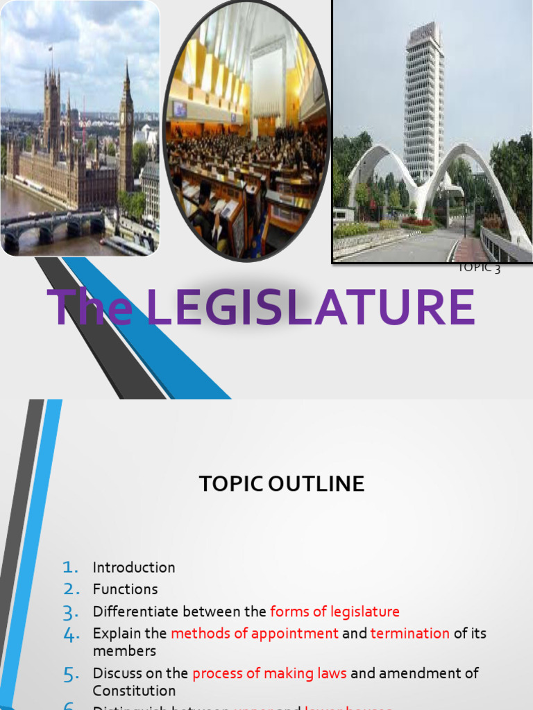 Chapter 3 The Legislature | PDF | Bill (Law) | Political Law