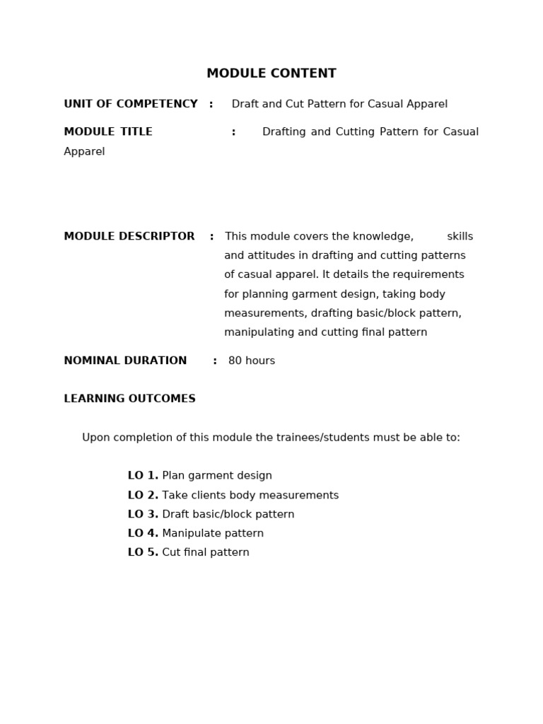 CBLM | PDF | Blouse | Dress CBLM | PDF | Blouse | Dress
