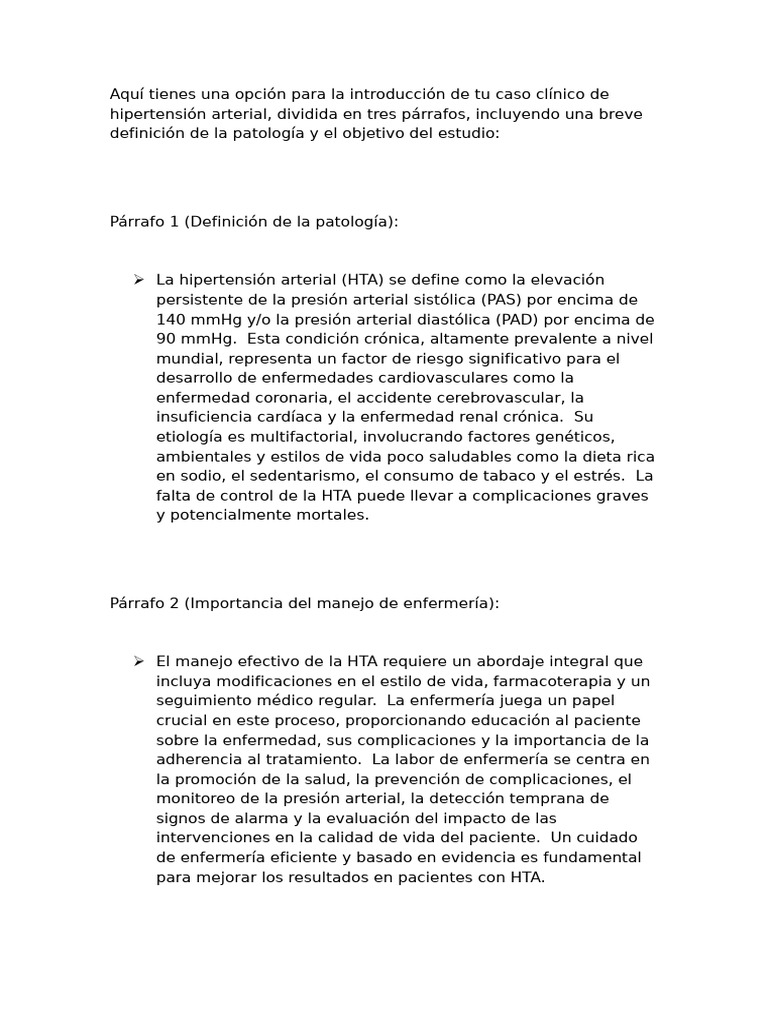 Introducción Gladys | PDF | Hipertensión | Medicina