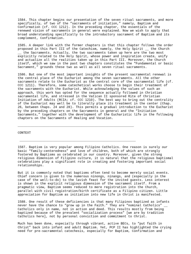 Sacraments of Initiation | PDF | Baptism | Confirmation