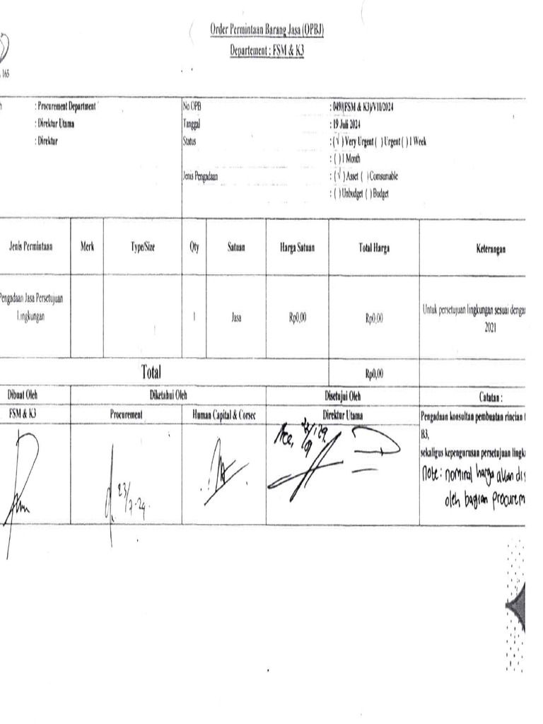 OPB Perizinan Lingkungan | PDF