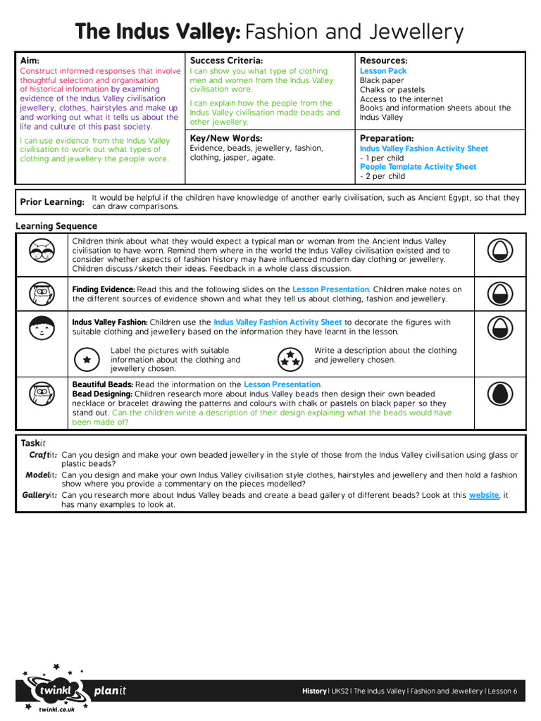 #Lesson Plan Fashion and Jewellery | PDF | Jewellery | Bead