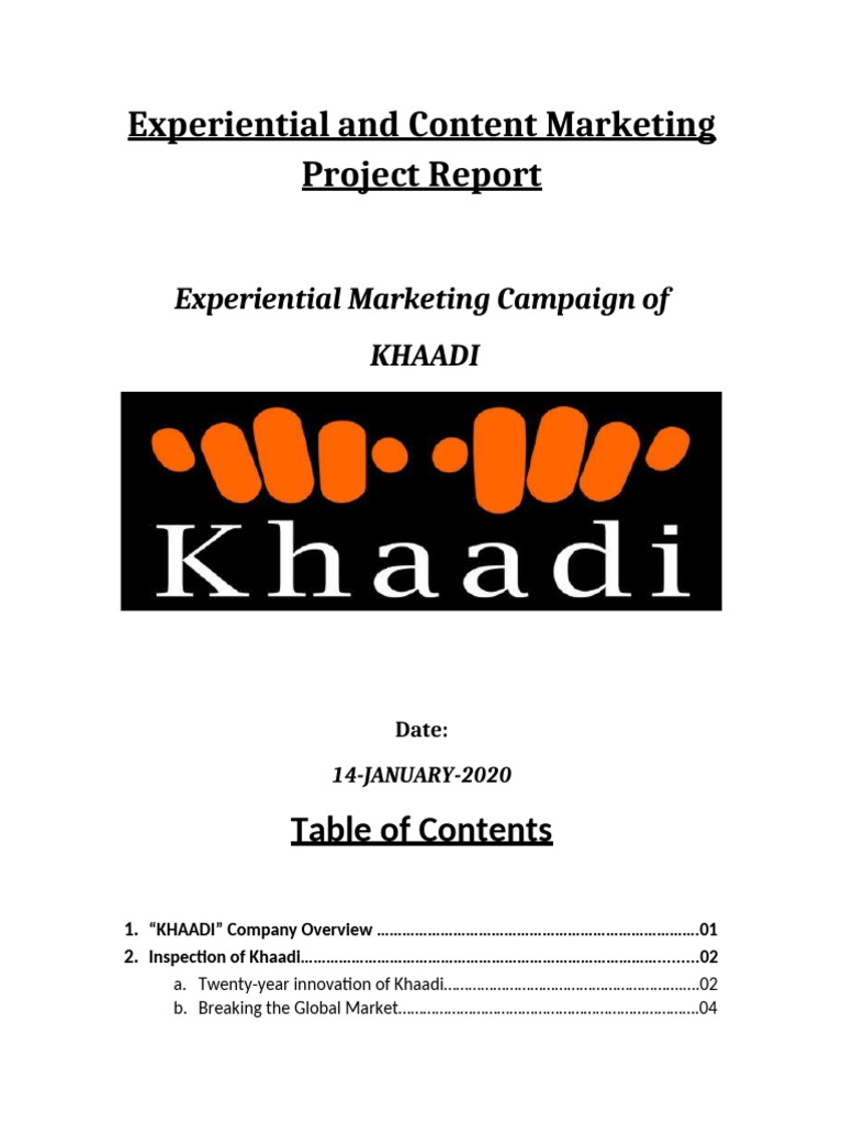Khaadi Project Report | PDF | Brand | Market Segmentation