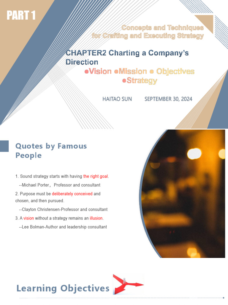 Chapter II Charting A Companys Direction | PDF | Strategic Planning ...