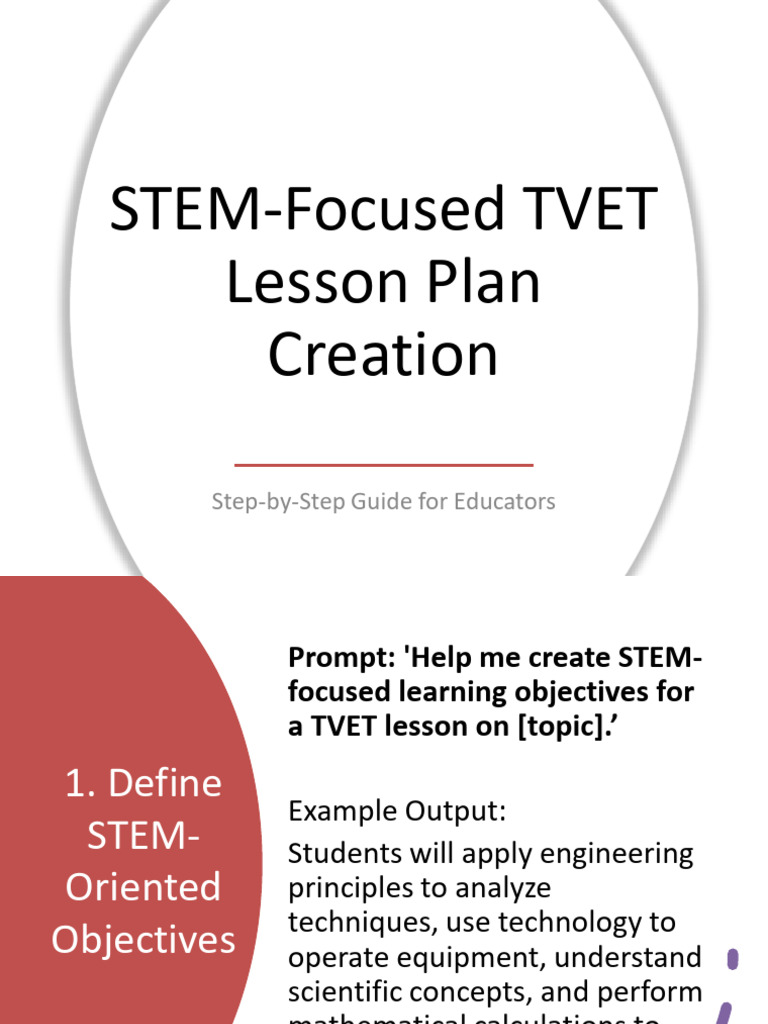 STEM TVET Lesson Plan Guide | PDF | Engineering | Science