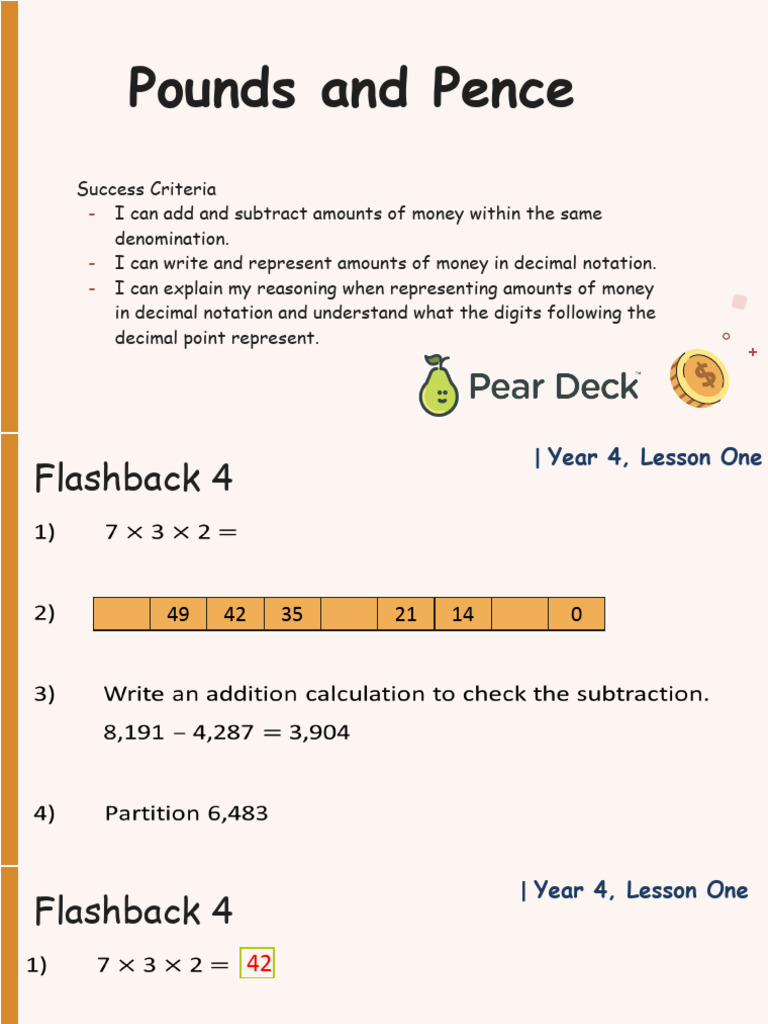 Pounds and Pence_ Lesson One | PDF | Mathematics | Arithmetic