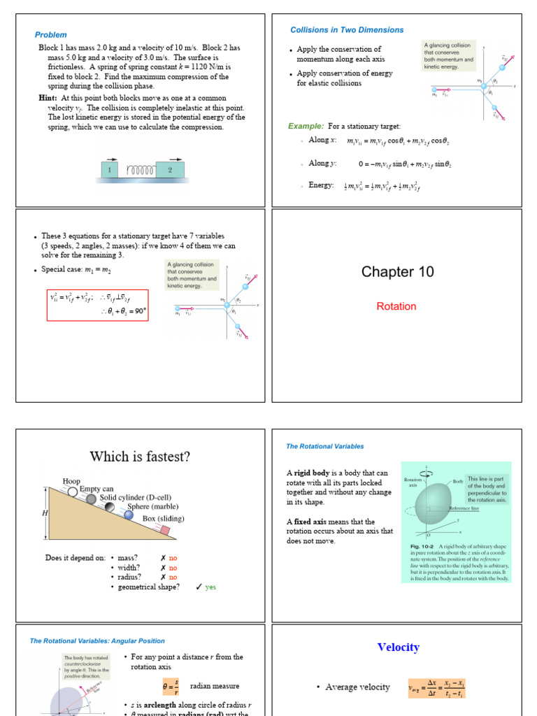 Lecture28 Handout | PDF | Rotation Around A Fixed Axis | Acceleration