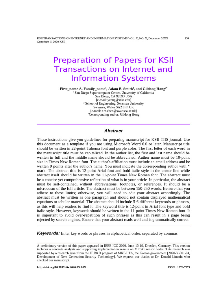 TIIS Template Final 2020 | PDF | Text