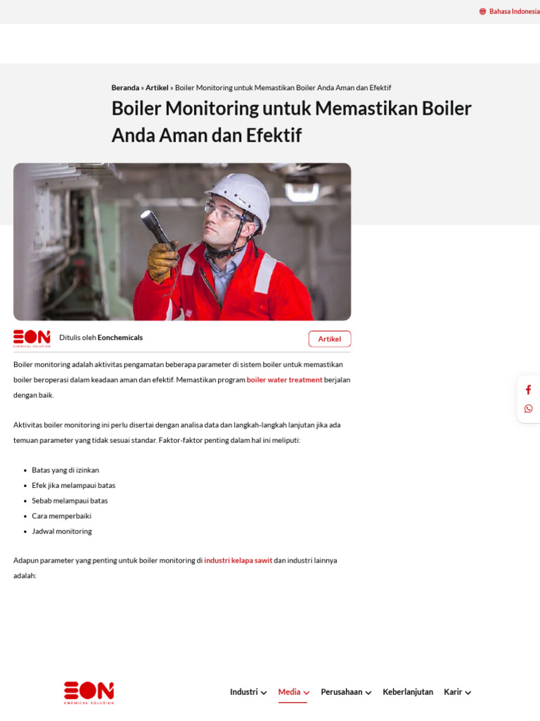 Boiler Monitoring untuk Memastikan Boiler Anda Aman dan Efektif | PDF
