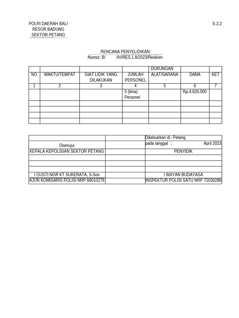 19. Format Rencana Penyelidikan | PDF