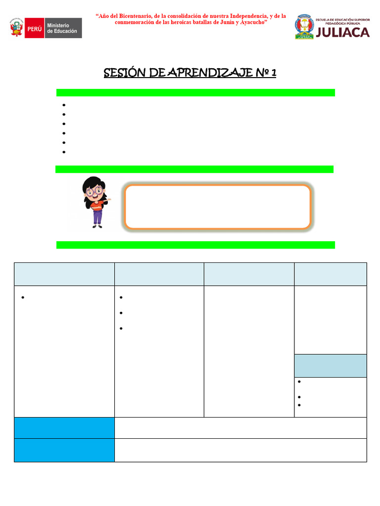 SESIÓN DE APRENDIZAJE - CyT - Dioni Vilca | PDF | Maestros | Aprendizaje