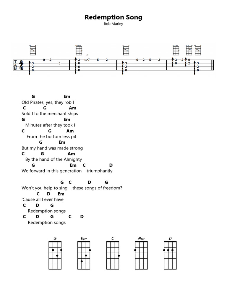 Redemption-song-CIFRA | PDF