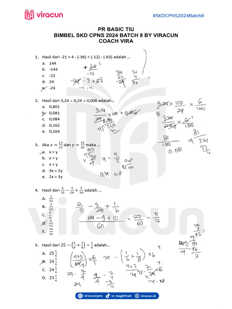 PR Basic TIU - Viracun Batch 8 | PDF