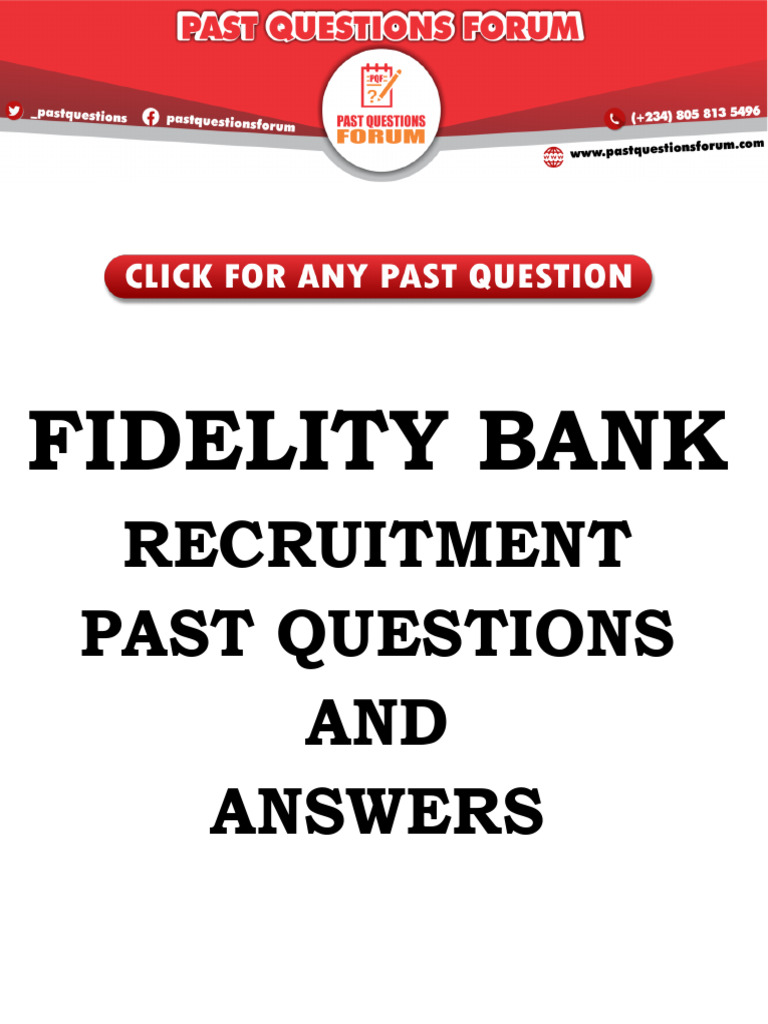 Fidelity Bank Aptitude Test Questions | PDF | Pie Chart