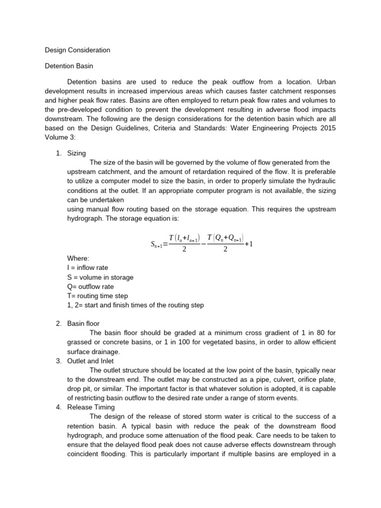Design-Consideration | PDF | Discharge (Hydrology) | Drainage Basin