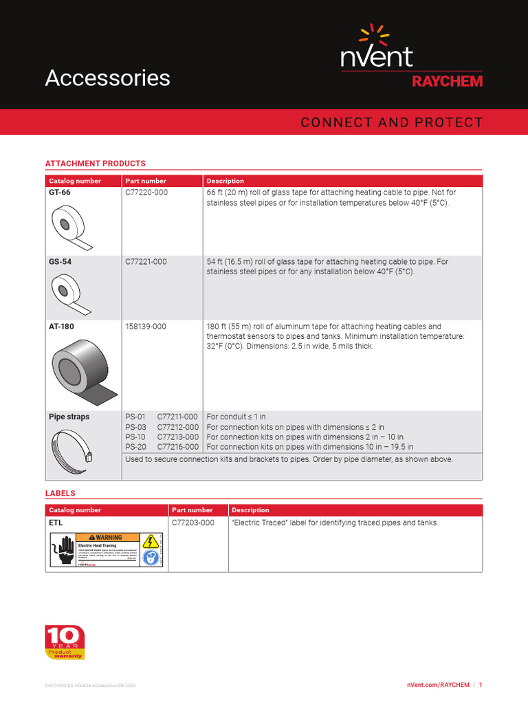 RAYCHEM-DS-H56834-Accessories-EN | PDF | Pipe (Fluid Conveyance ...