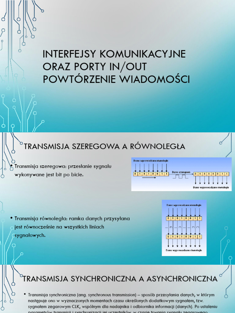 Interfejsy Komunikacyjne Oraz Porty IN_OUT | PDF