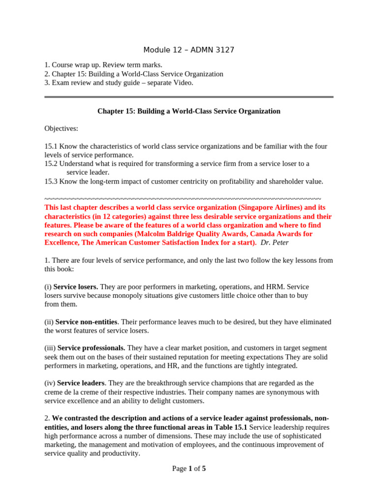 Module 12 F24 | PDF | Marketing | Customer Satisfaction