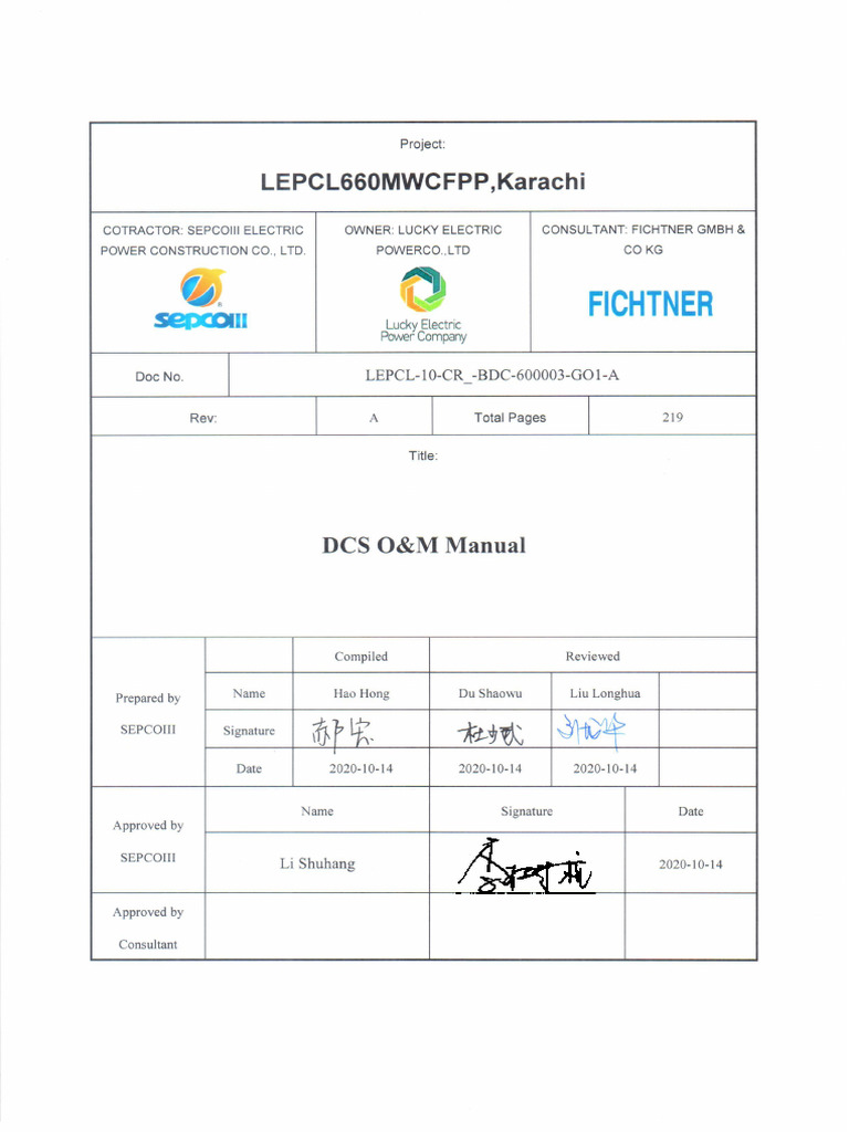 LEPCL-10-CR - BDC-600003-GO1 DCS O&M Manual-A | PDF | Relational ...