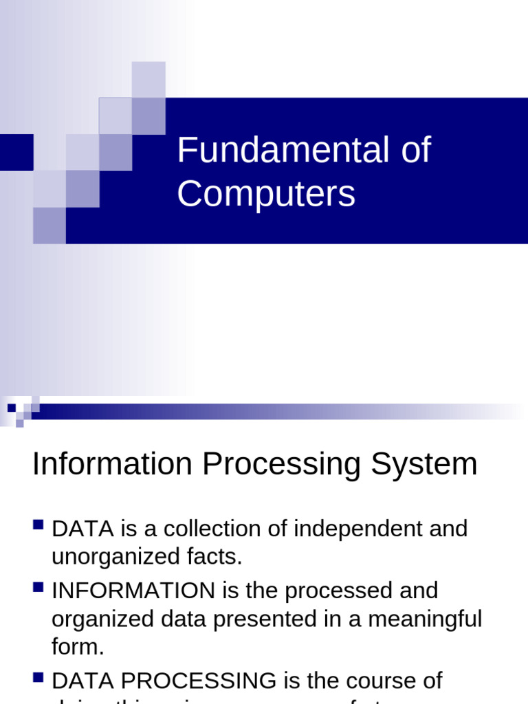 Fundamentals of Computer | PDF | Computer Data Storage | Graphical User Interfaces
