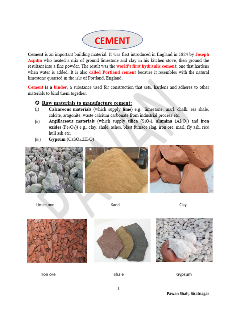 Cement (4) | PDF | Cement | Lime (Material)