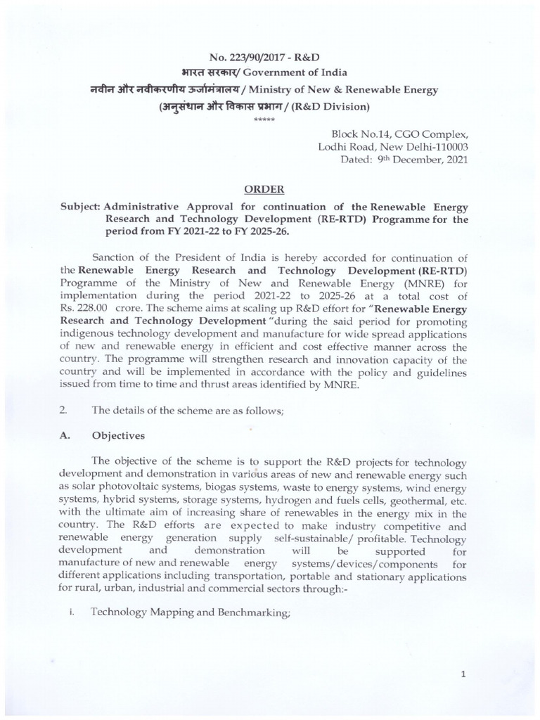 RND Programme RE RTD | PDF