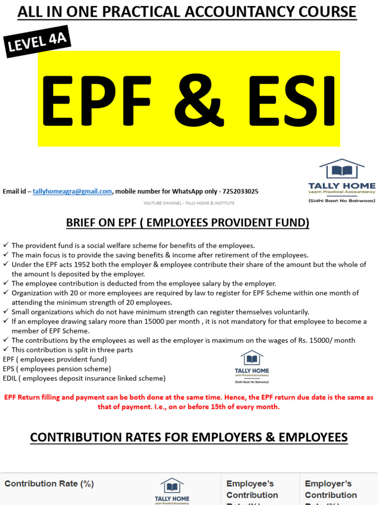 EPF & ESI | PDF