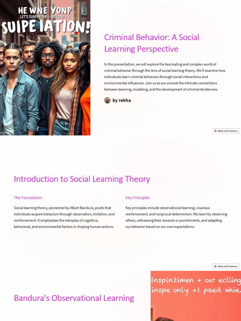 Criminal Behavior A Social Learning Perspective | PDF | Juvenile ...