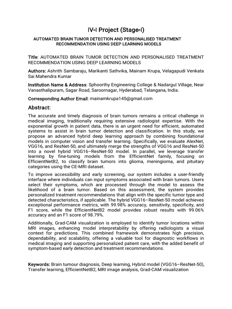 project stg-1 | PDF | Deep Learning | Radiology