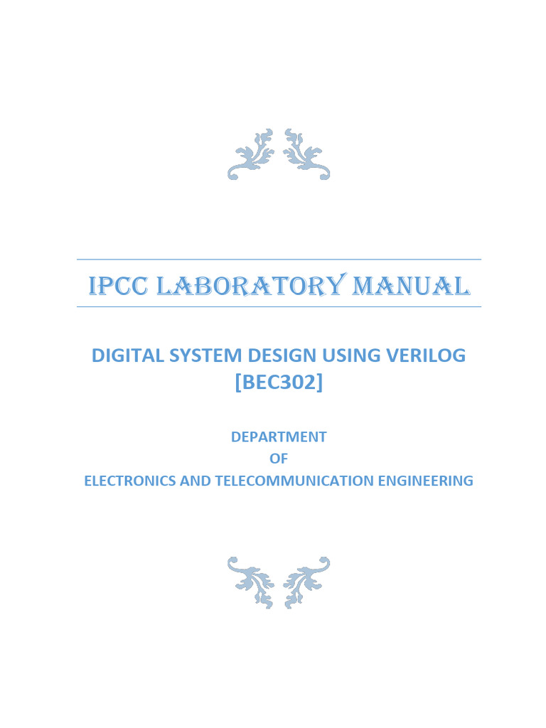 BEC302_Lab_Manual | PDF | Hardware Description Language | Logic Gate