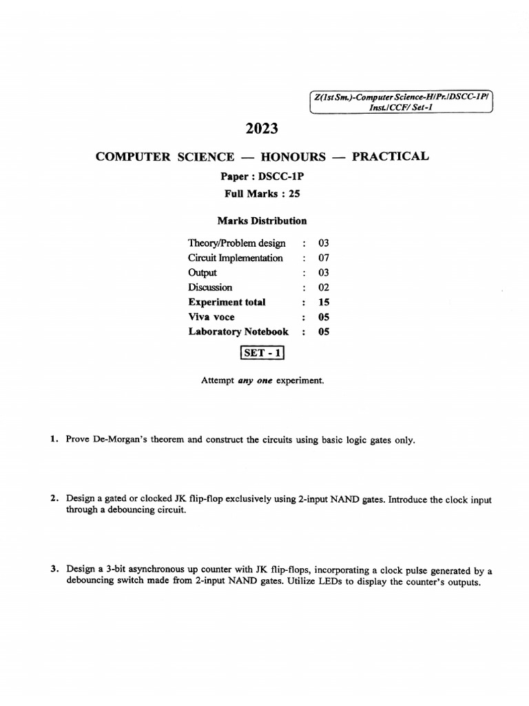 2023 CMSM DSCC-1P (Digital) Set-1 | PDF