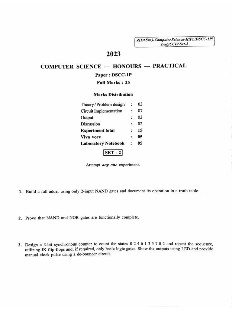 2023 CMSM DSCC-1P (Digital) Set-2 | PDF