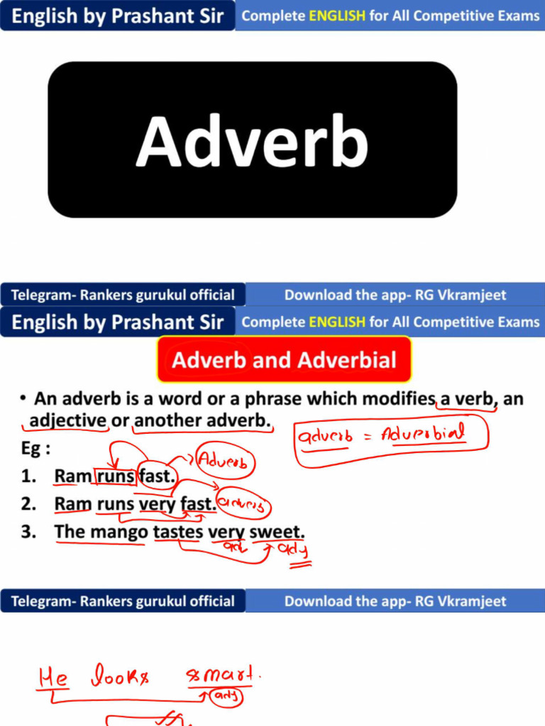 322) (GRAMMAR) (Adverb) Adverb 01 | PDF