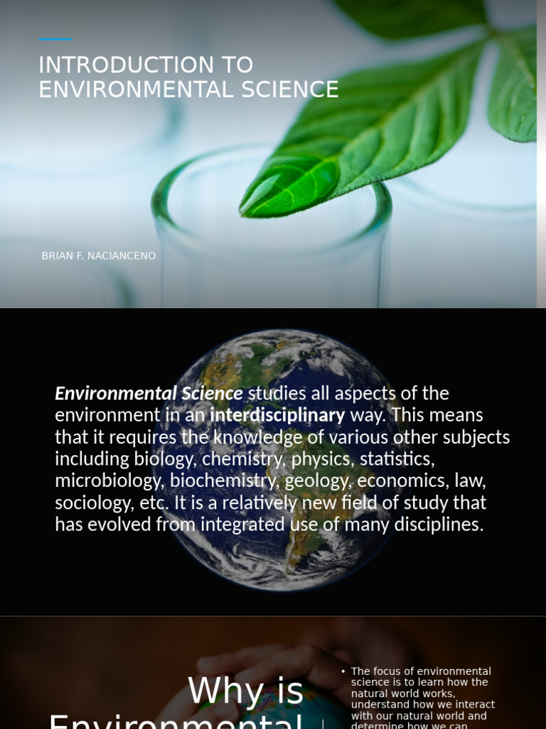 Introduction To Environmental Science | PDF | Earth Sciences | Natural ...